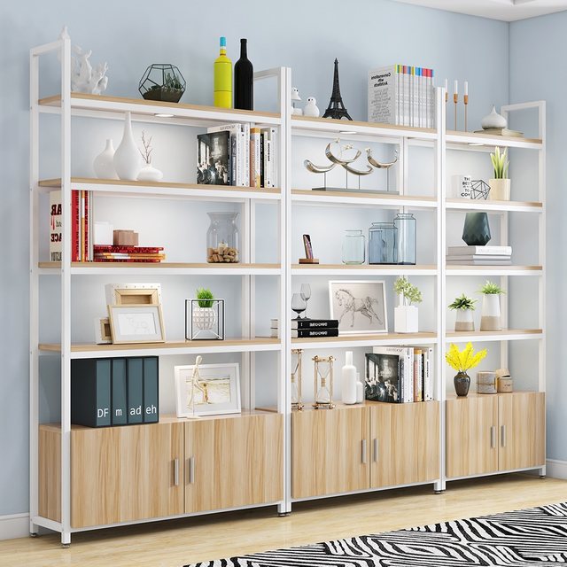 Bookshelf multi-layer shelf household combination storage rack sorting ...