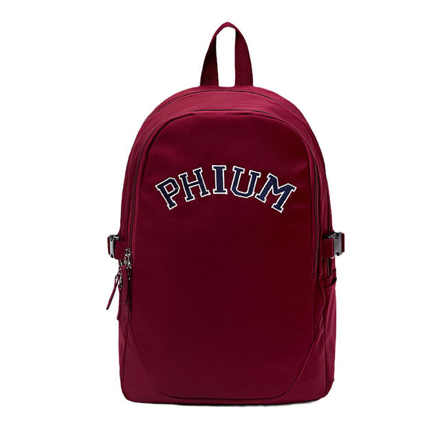 POY American style backpack female new style college student burgundy ...