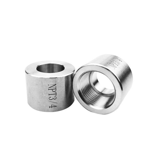 304 stainless steel welded single-head inner wire thickened pipe hoop inner thread half thread ...