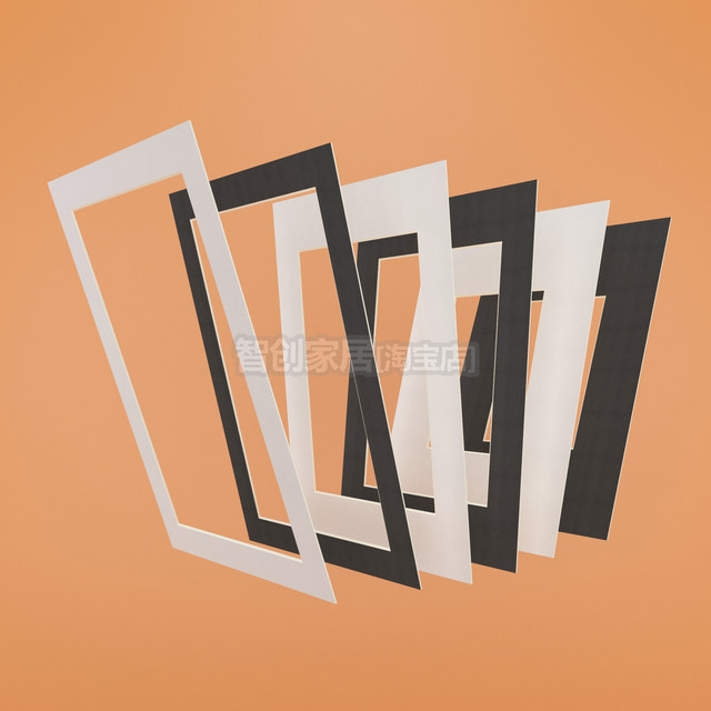 A3A4A5 cardboard white black rectangular A6 hole photo frame lined ...