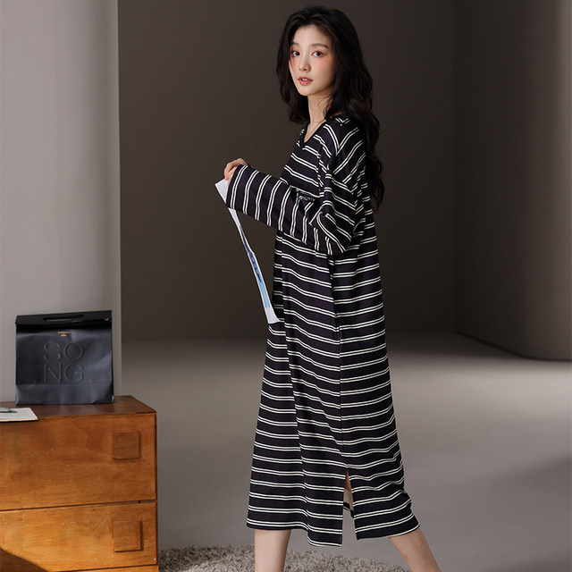 Bringing chest pads autumn and winter mochong sleeping skirt female ...