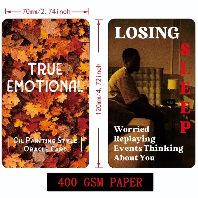 12*7cm Ture Emotional Oracle Real Emotional Oracle Card English Card ...