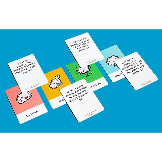 Mindful talk brainstorming English wisdom-filled conversation card game ...