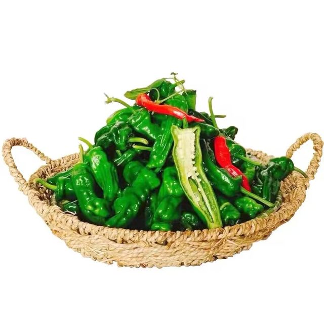 Screw peppers, freshly picked, medium spicy green peppers, Shandong ...