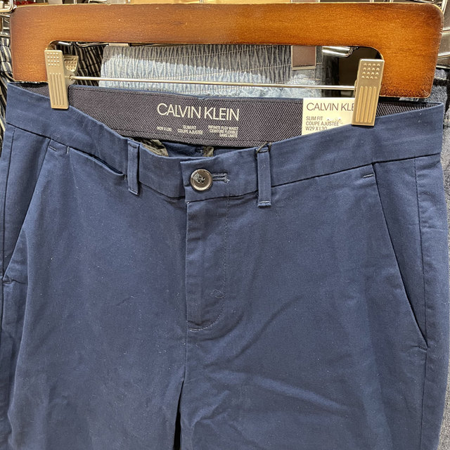 CK CALVIN KLEIN men's autumn simple solid color versatile elastic ...