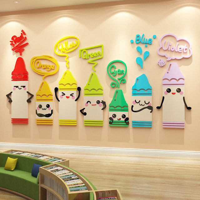 English classroom decoration kindergarten Huanchuang theme cultural ...