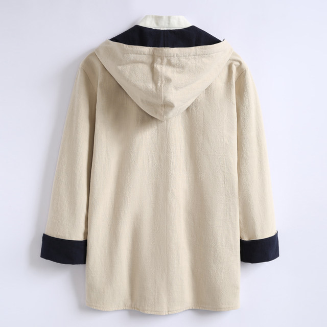 Chinese wind men's double -sided wearing a plate buckle coat in autumn ...