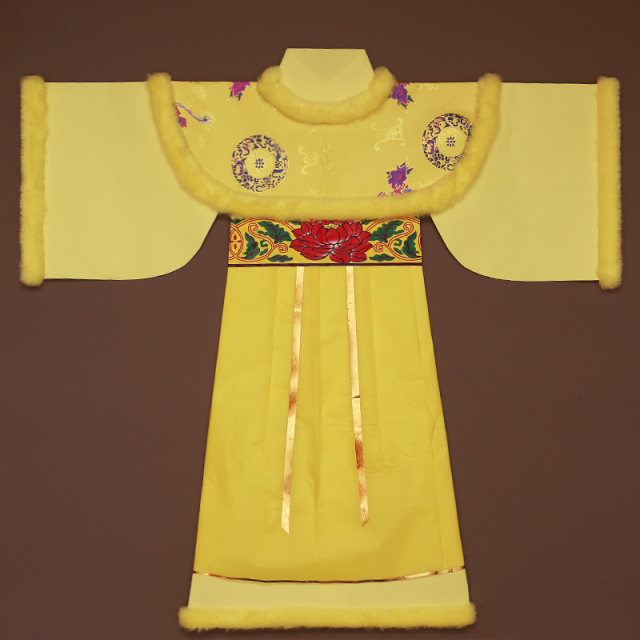 Fairy paper robe, paper gauze skirt, winter style with velvet strips ...