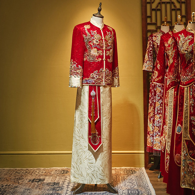 Chinese groom Xiuhe suit 2025 new men's large-size wedding dress Tang ...