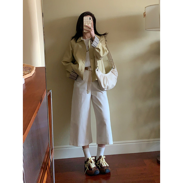 Hua Zongya Korean ragdoll sleeve leather jacket R425X04069