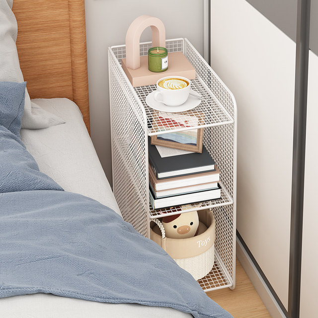 Storage rack sandwich iron small cabinet bedside ultra-narrow bedroom ...