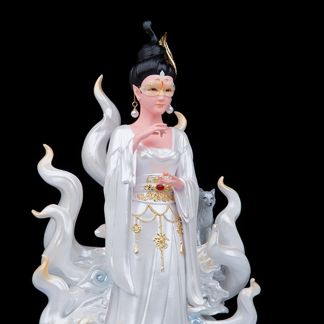 Nine-tailed goddess statue resin nine-tailed nine-girl statue spirit ...