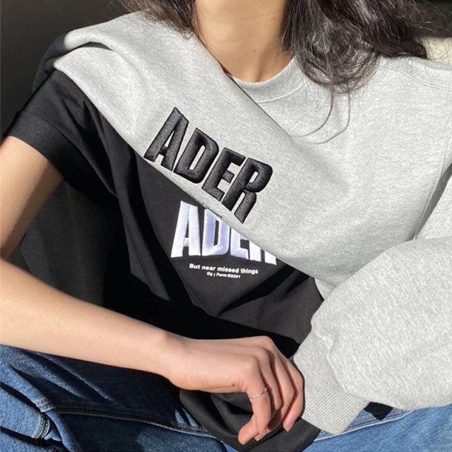 Korean authentic Ader three -dimensional embroidered sweater women's ...