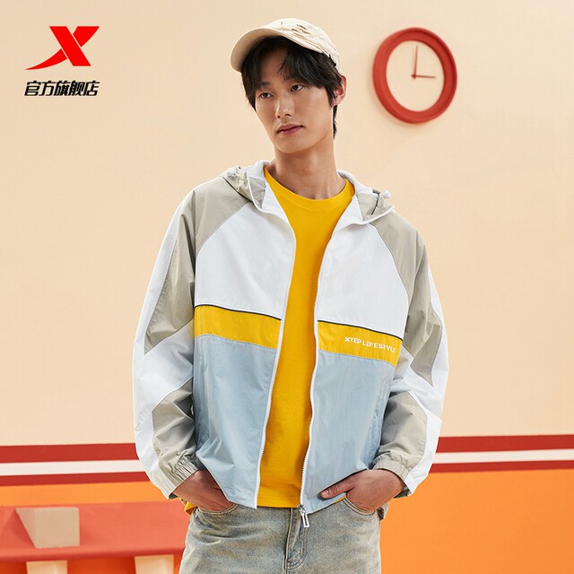 Xtep Yuan Universe Sports Jacket Men's Official Autumn Trend Contrast ...