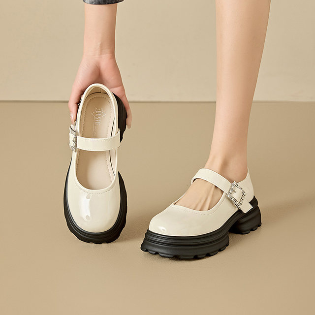 Dadong small leather shoes women's shoes 2025 spring new sweet round ...