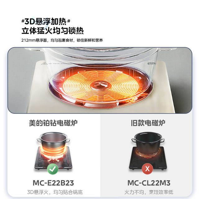 Midea's platinum diamond induction cooker home multi -functional fried ...