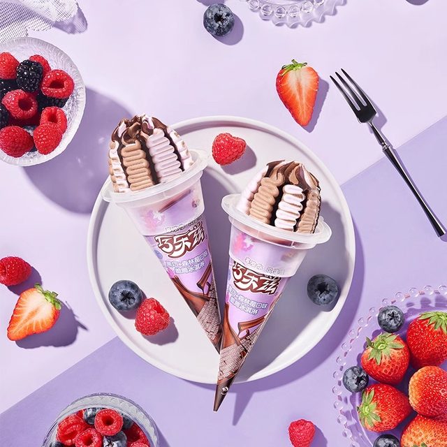 Yili ice cream Qiaolez big crispy tube series combination ice cream ...