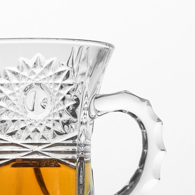 BOHEMIA Czech original imported crystal glass tea cup retro engraved ...