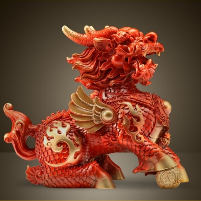 All copper red fire unicorn setting a pair of wealth enters the ...