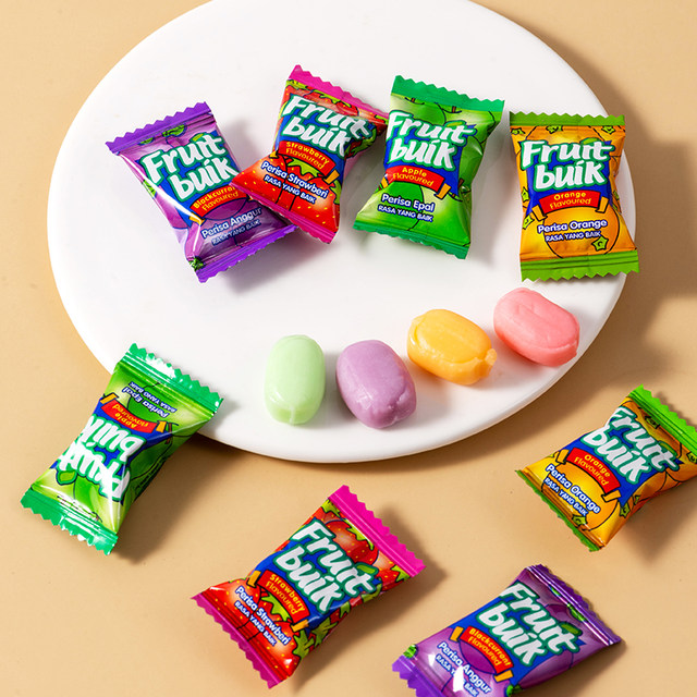 Fruit gummy juice candy 500g bulk wedding candy Malaysian style Swiss ...