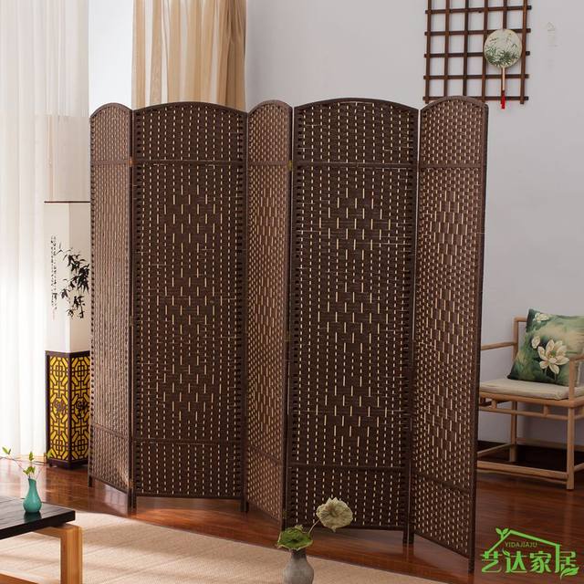 Straw screen partition modern simple shielding home living room bedroom ...