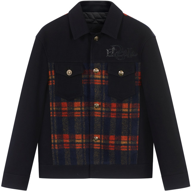 BM men's jacket 2021 new trendy brand retro plaid splicing coach jacket ...