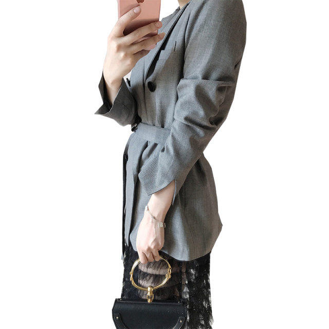 British style high -level long -term long suit jacket autumn and winter ...