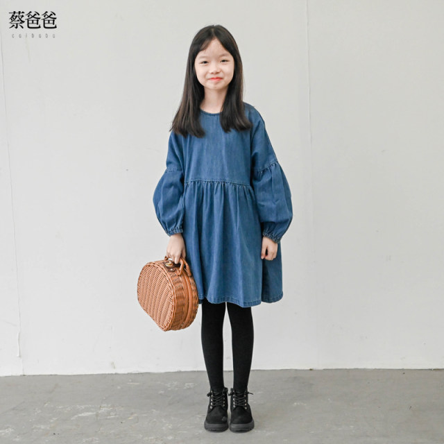 Cai Daddy Children's Clothing 2025 New Autumn and Winter Girls' Blue ...