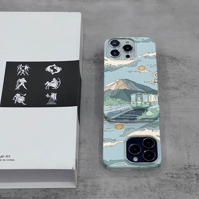 Illustration train is suitable for iPhone15promax mobile phone case ...