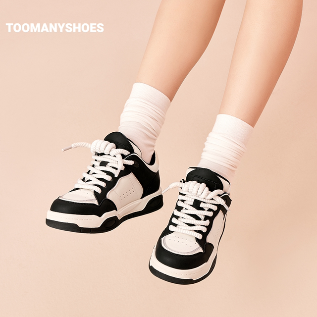 [The same star] TOOMANYSHOES Women's Shoes Hokkaido Toast Coarse Shoe ...