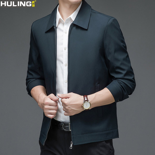 Spring and autumn all-match jackets, business casual dad wear, middle ...