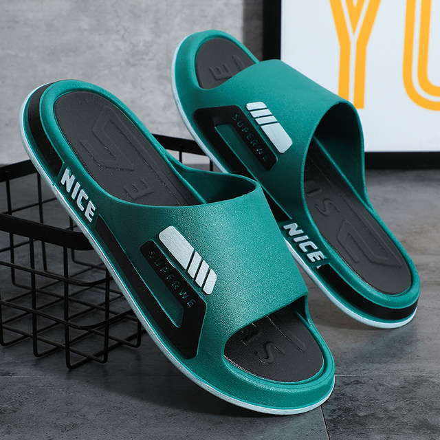 Summer slippers for men can wear non-slip thick-soled household trendy ...