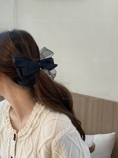 And ~ Spring and summer versatile king ~ High ponytail ribbon bow hair ...