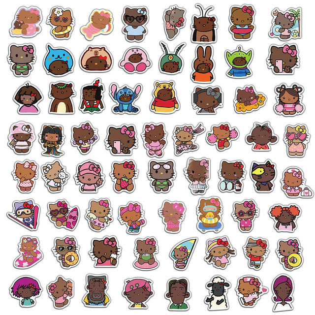 Pink KT cat Katie Hello stickers cute stickers girl hand account ...