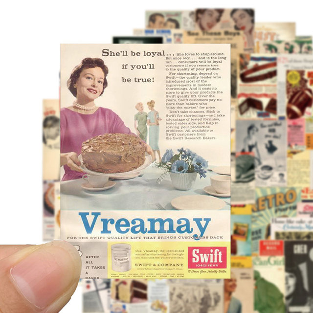 American retro magazine sticker waterproof does not repeat personality ...