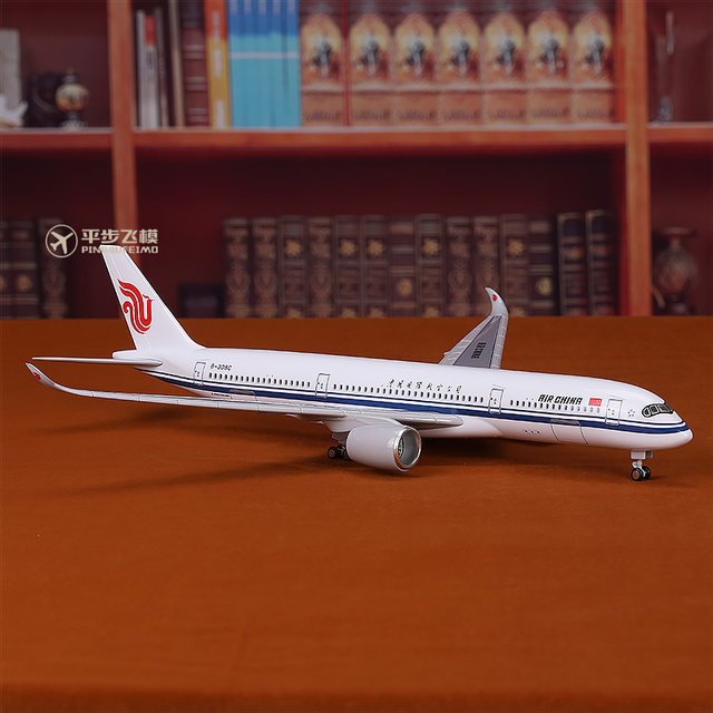 30CM simulated aircraft model with wheels and lights Air China A350 ...