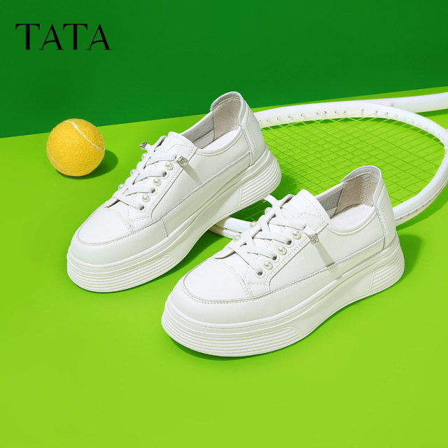 Tata he and her little white shoes for women thick sole sports casual ...