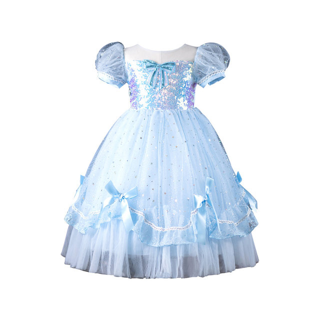 Hi!Fish Elsa Princess Dress Summer Girls Elsa Frozen Glowing Children's ...