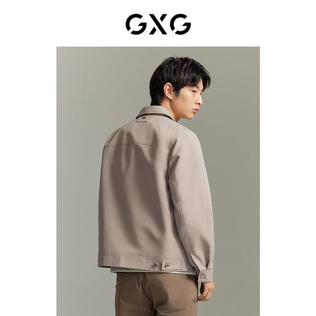 GXG Men's Simple Lapel Jacket Jacket 2023 Fall GEX12114903