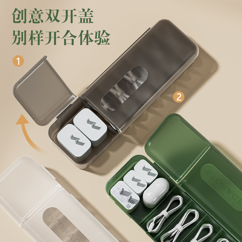 Countertop Hub Charger Wire Storage - Desktop Cable Management Box with ...