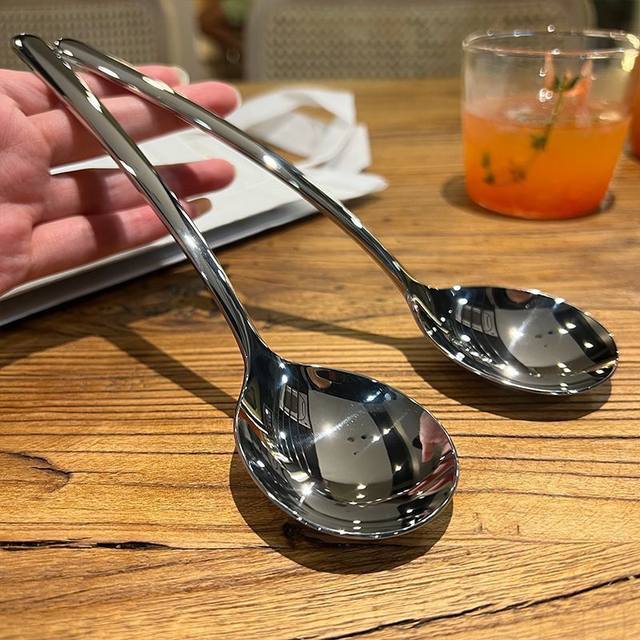 316 Stainless Steel Thickening Korean Furnishing Spoon INS High Face ...