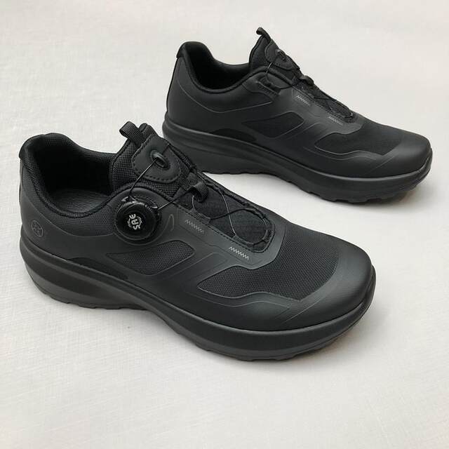 Spring and Autumn new trendy men's soft sole black rotary button sports ...