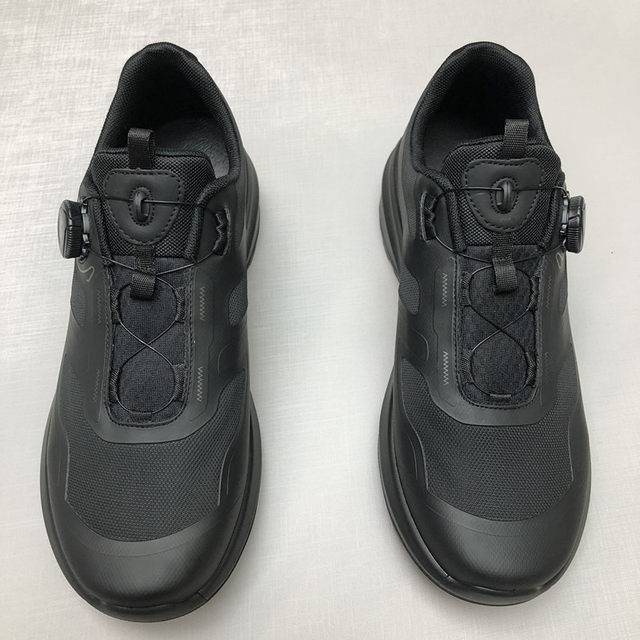 Spring and Autumn new trendy men's soft sole black rotary button sports ...