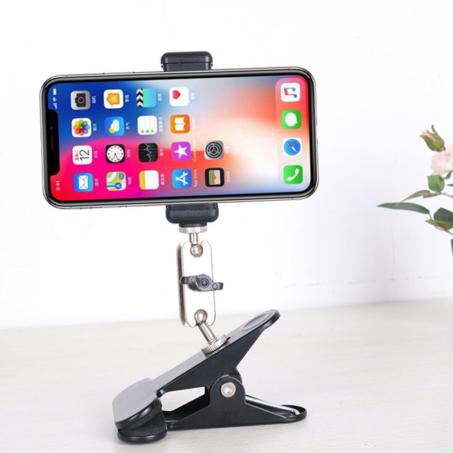 Clamp-type universal mobile phone clip, universal lazy person live ...