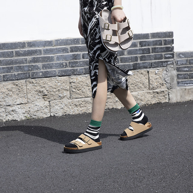 McBulun spring and summer retro lazy flat -bottomed frosted leather ...