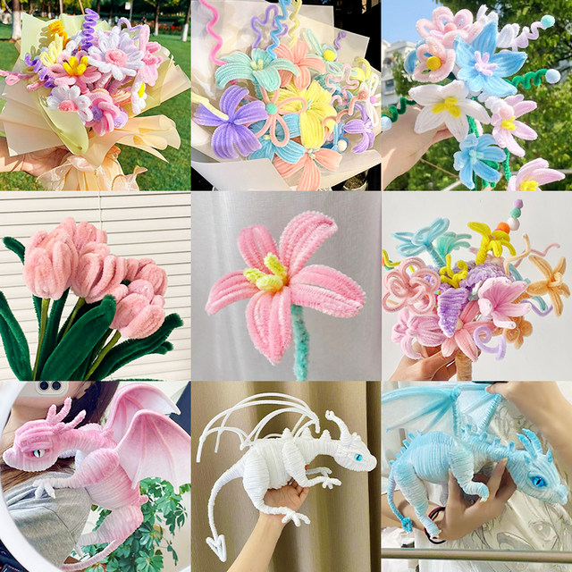 Handmade diy tulip twist stick bouquet material package creative ...