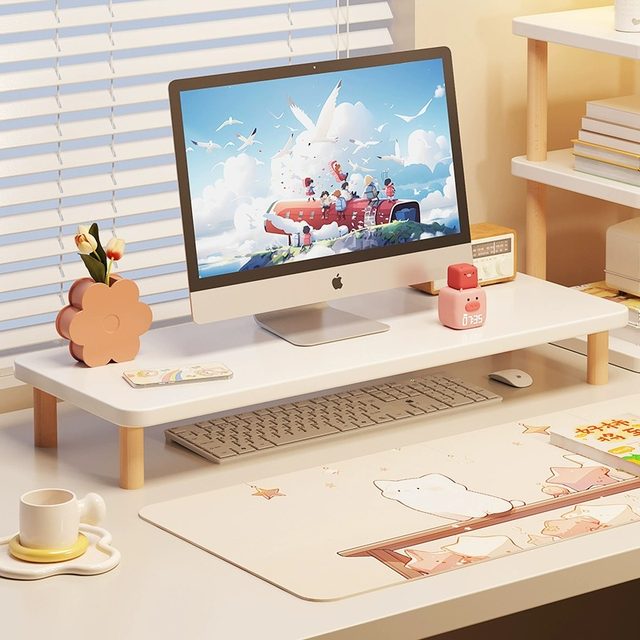 Display desktop elevated desktop computer stand laptop storage rack ...