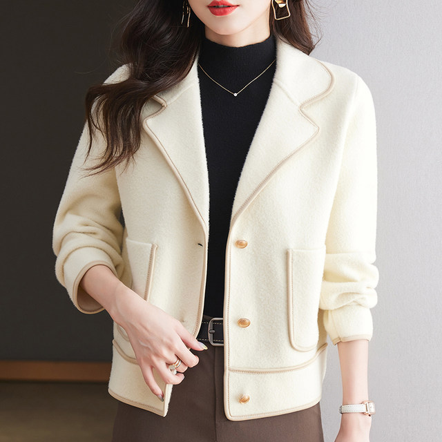 Small suit collar short jacket casual women's autumn and winter ...