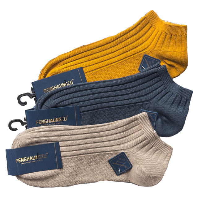 Pure cotton socks Men's short socks spring and summer autumn men's low ...