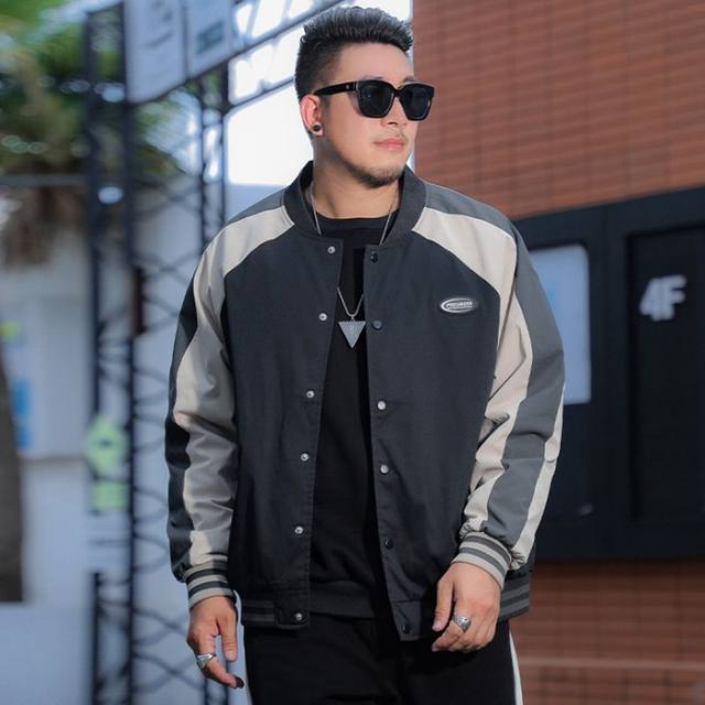 Chao Fat Spring and Autumn Plus Fertilizer Speed American Jacket Men's ...